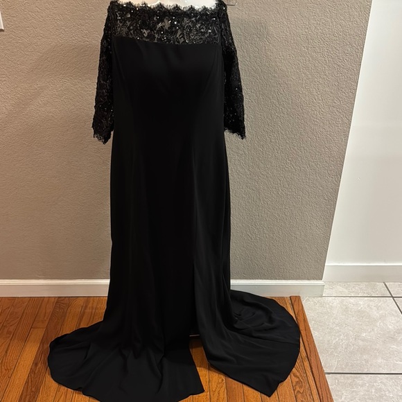 JS Collections | Dresses | Js Collections Elegant Black Offshoulder ...